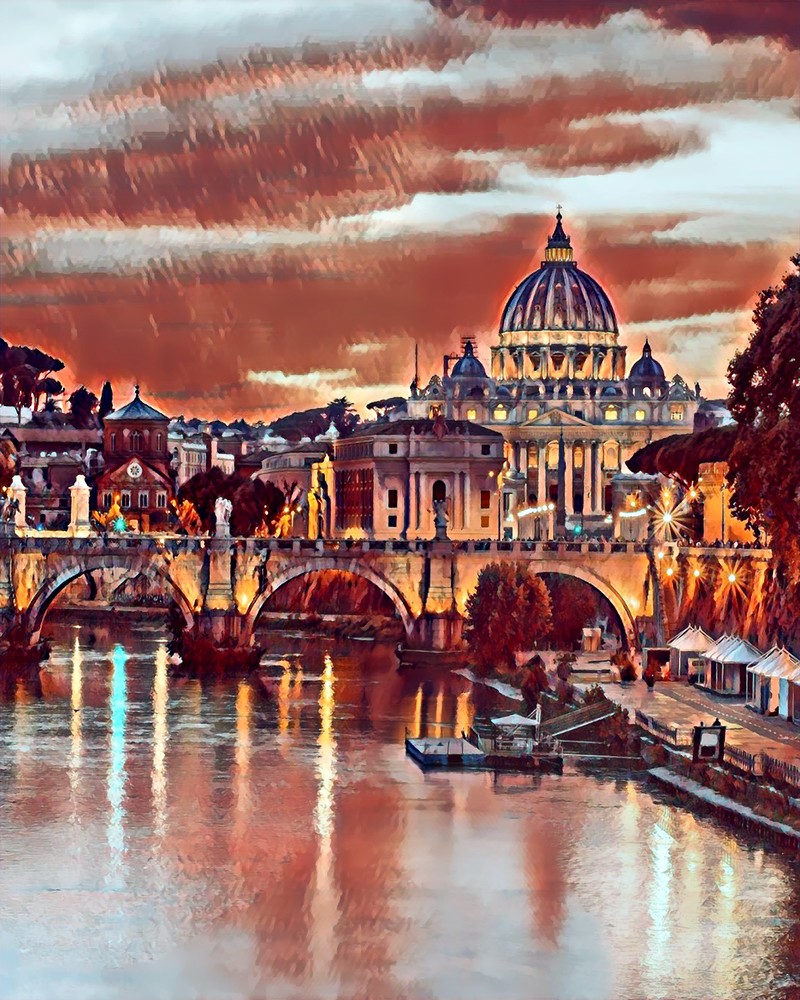 Moonlighting - Pink sky in Rome