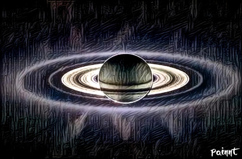 Moonlighting - Saturn & Rings just for fun first seen by Galileo in 1610 🇮🇹